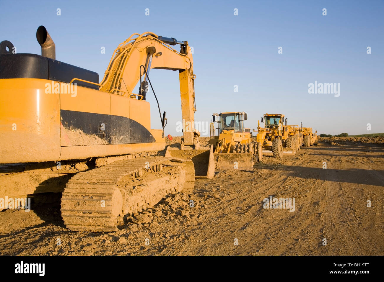 Heavy road construction equipment Stock Photo - Alamy