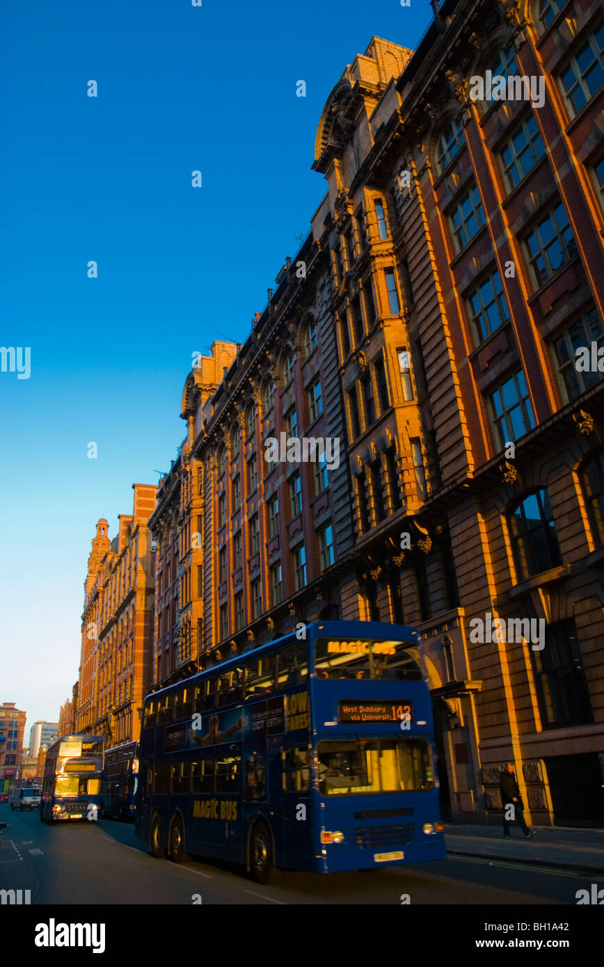 Bus along Whitworth street central Manchester England UK Europe Stock ...