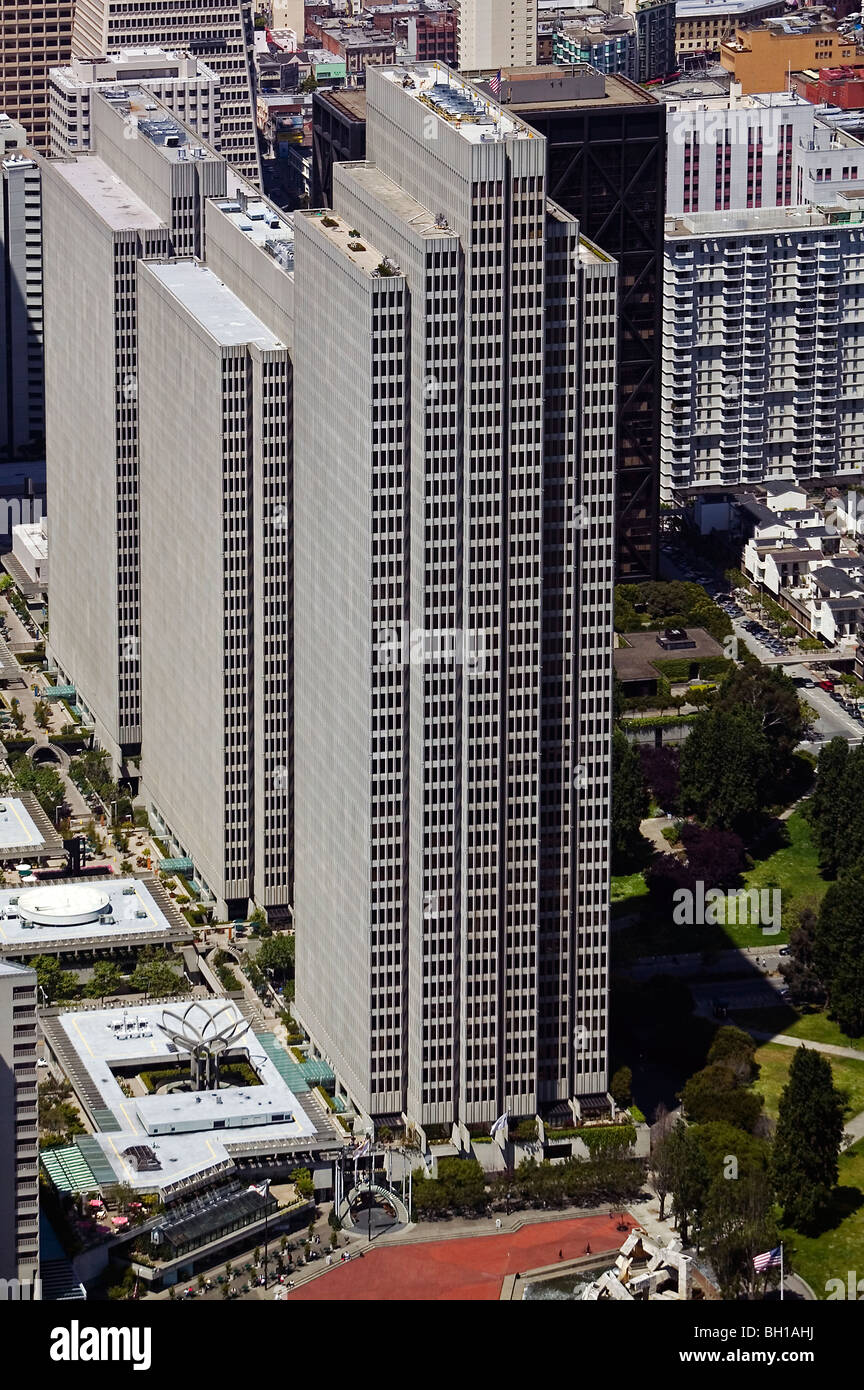 aerial view above Embarcadero Center San Francisco Stock Photo - Alamy