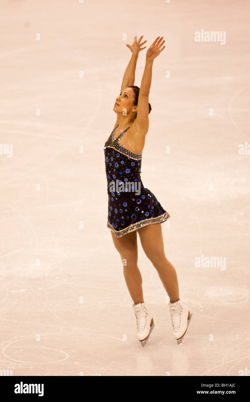 Susanna Poyko (FIN) competing in the Ladies Short at the 2009 World ...