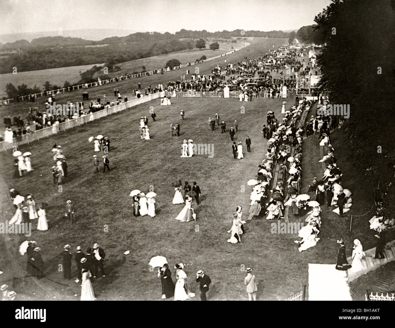 GOODWOOD HORSE RACING COURSE, England, about 1912, photographed by ...