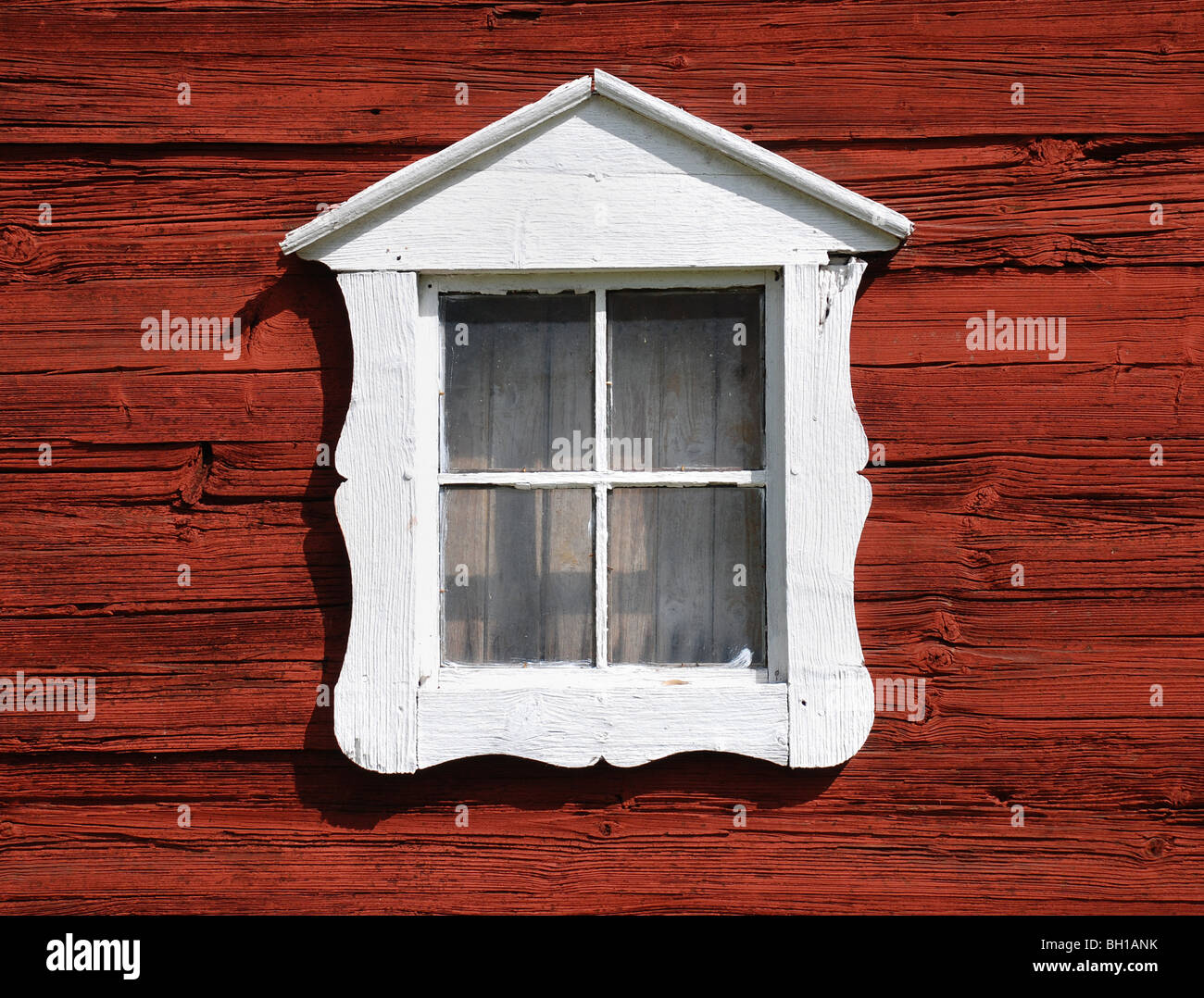 Old swedish barn window Stock Photo - Alamy