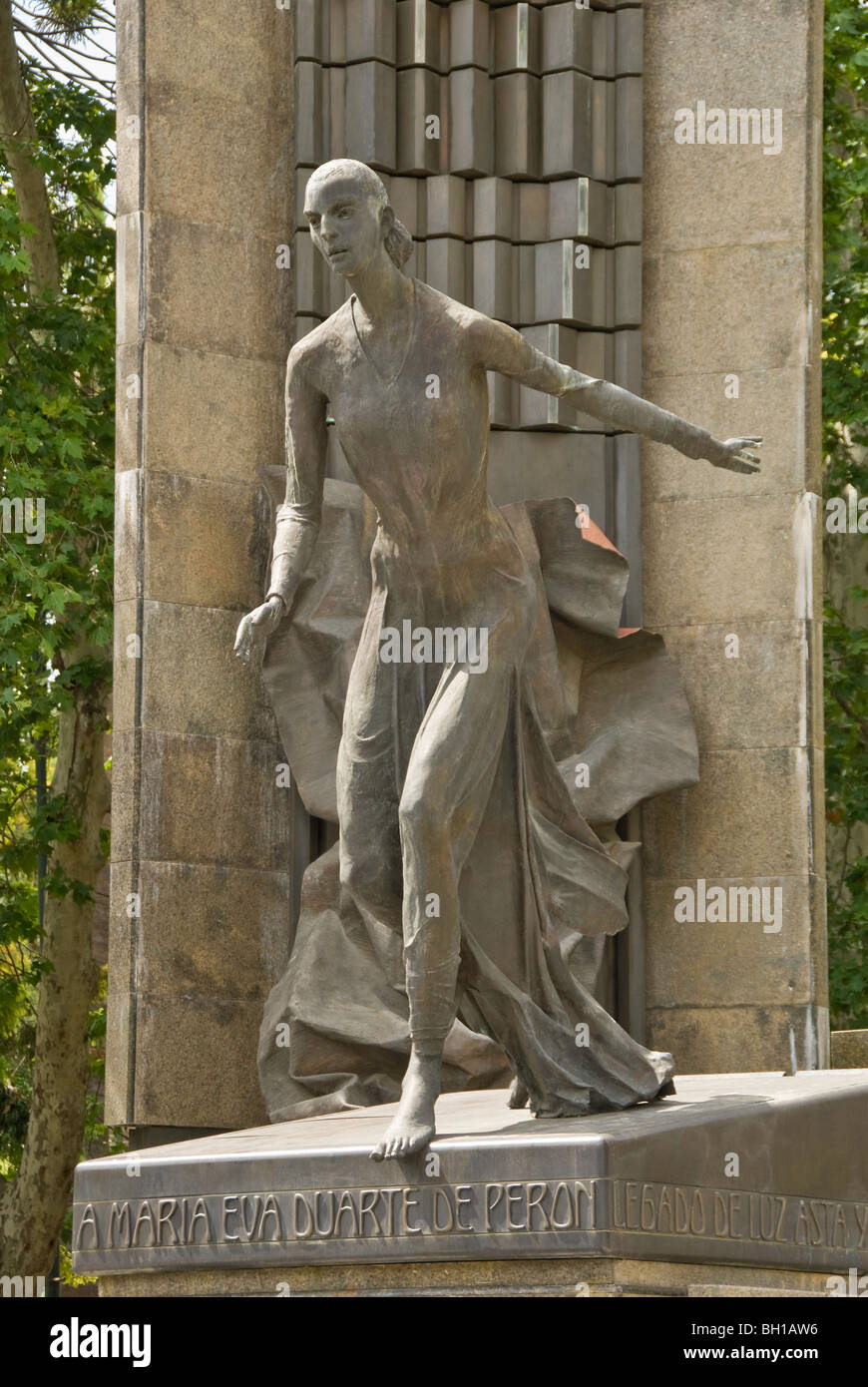 Statue of Eva Peron in the Recoleta neighborhood of Buenos Aires Stock ...