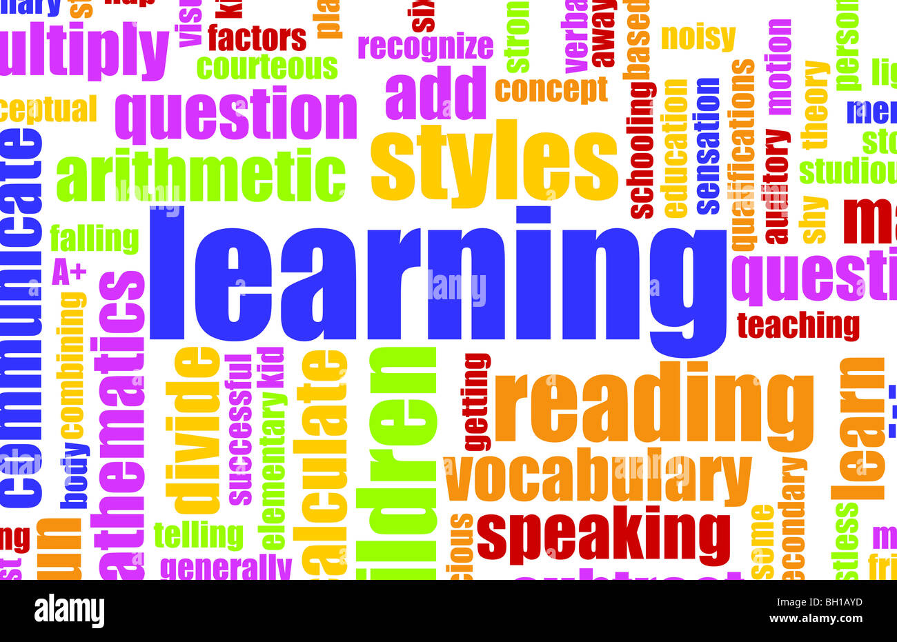 Learning is Fun Vocabulary Elementary School Art Stock Photo - Alamy