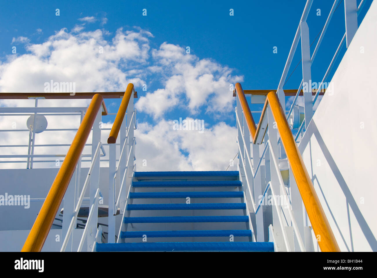 Outside staircase on cruise ship Stock Photo - Alamy