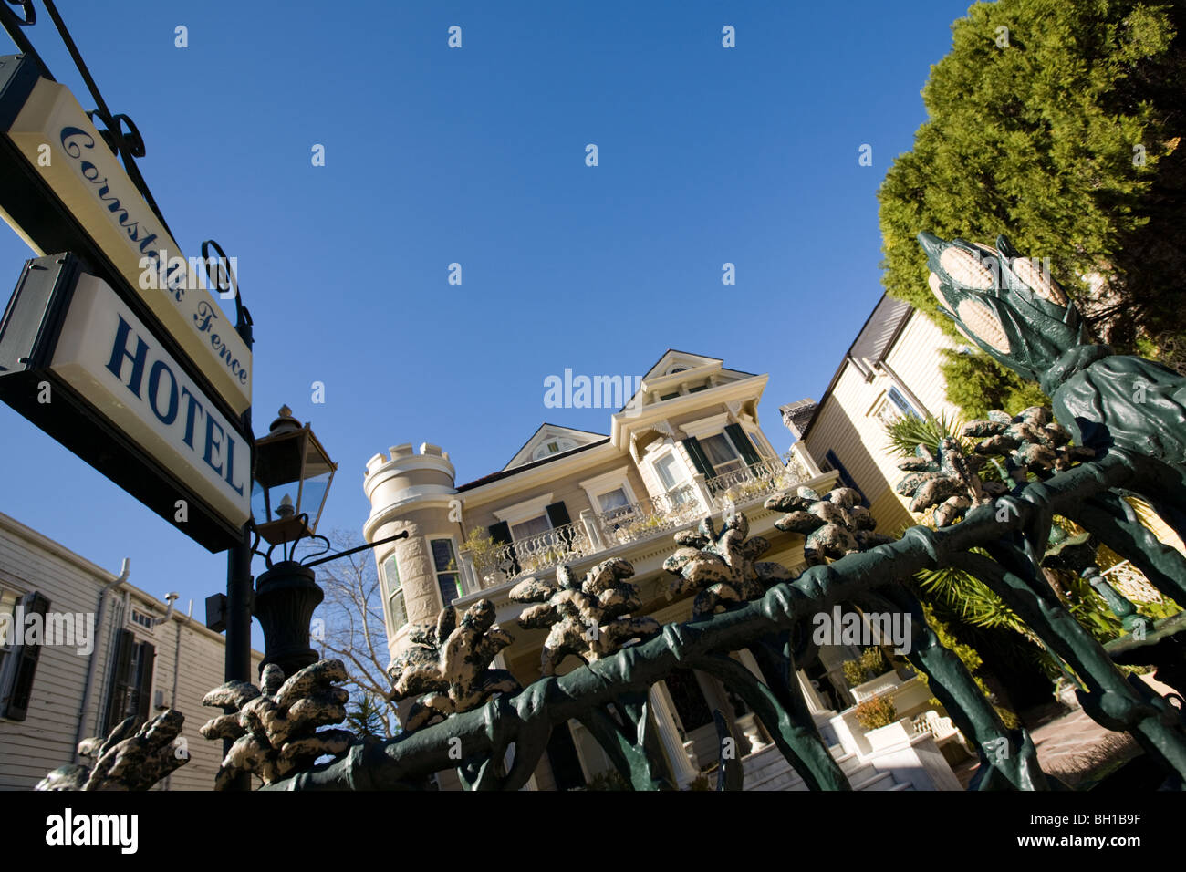Cornstalk Fence and Hotel French Quarter New Orleans Louisiana Stock ...