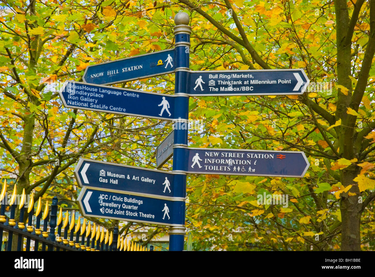 Signpost central Birmingham England UK Europe Stock Photo - Alamy