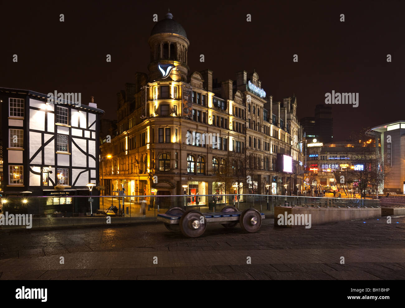 The Triangle at night, Manchester, uk Stock Photo - Alamy