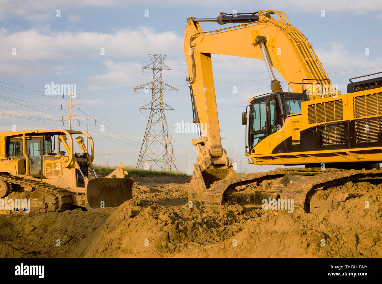 Heavy road construction equipment Stock Photo - Alamy
