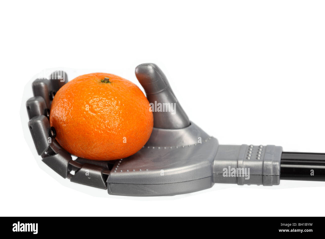 Mandarin Robot grab food hand arm fingers finger hold holding delicate ...