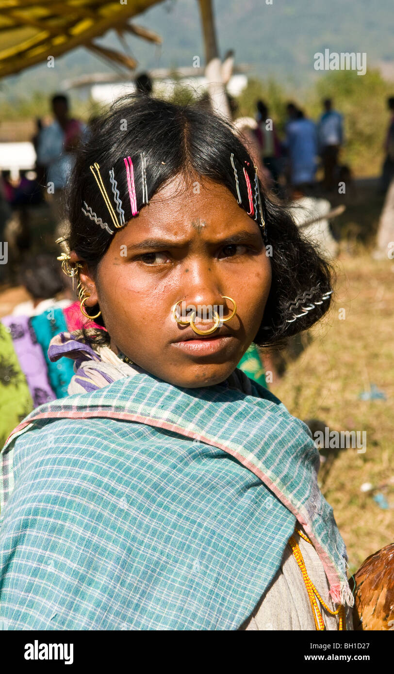 A beautiful young Dongaria Kondh woman Stock Photo - Alamy