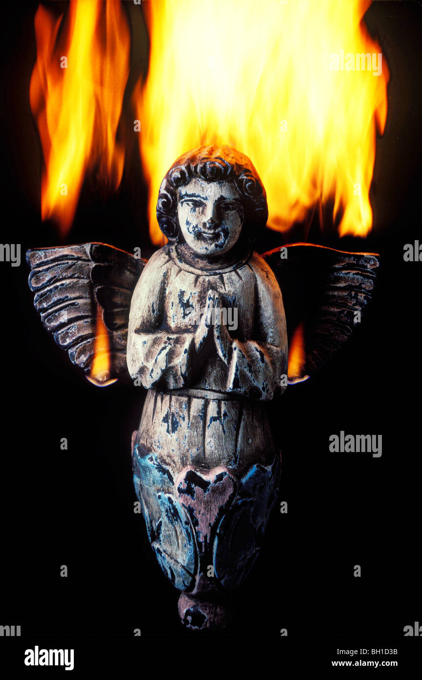 Angel wings fire hi-res stock photography and images - Alamy