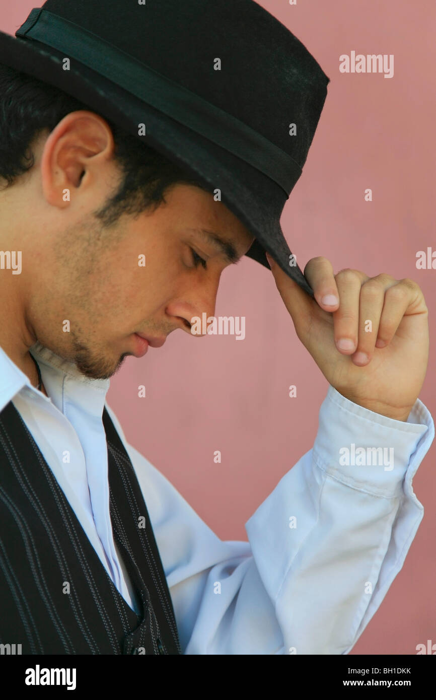 Male tango dancer, Caminito District of Buenos Aires, Argentina Stock ...