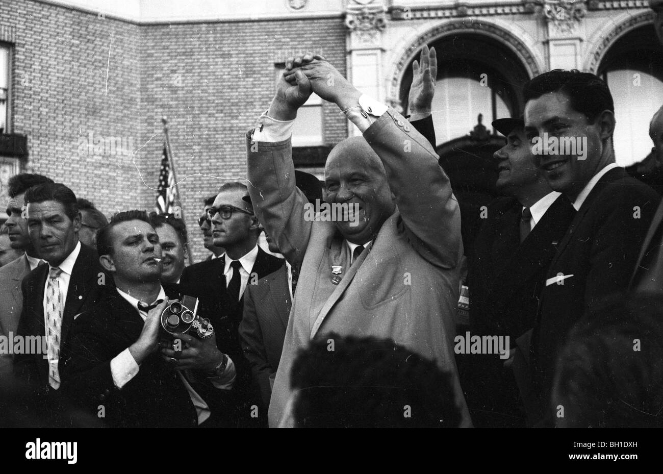Nikita Khrushchev tours San Francisco during his 1959 tour of America ...