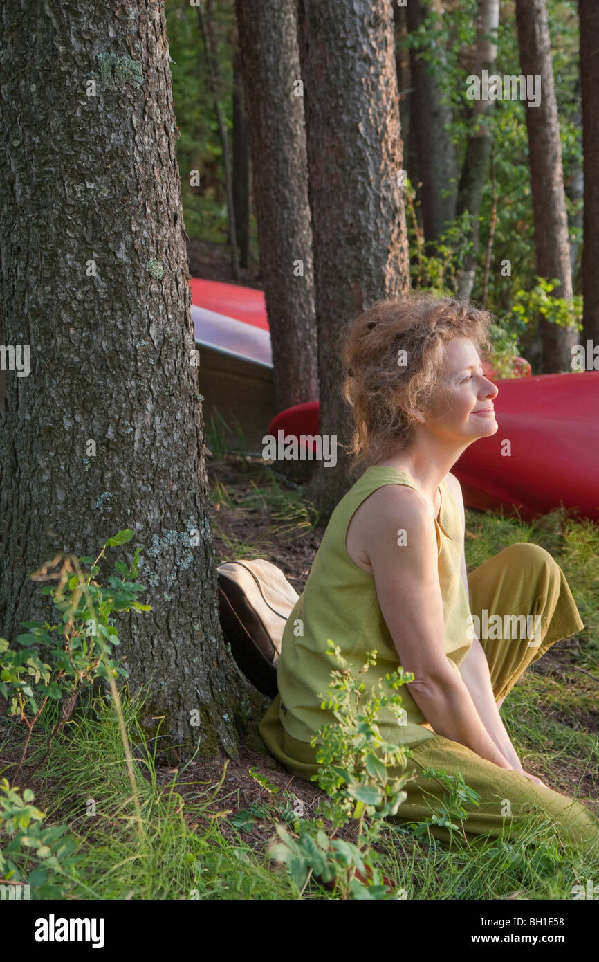 Seated beside lake hi-res stock photography and images - Alamy
