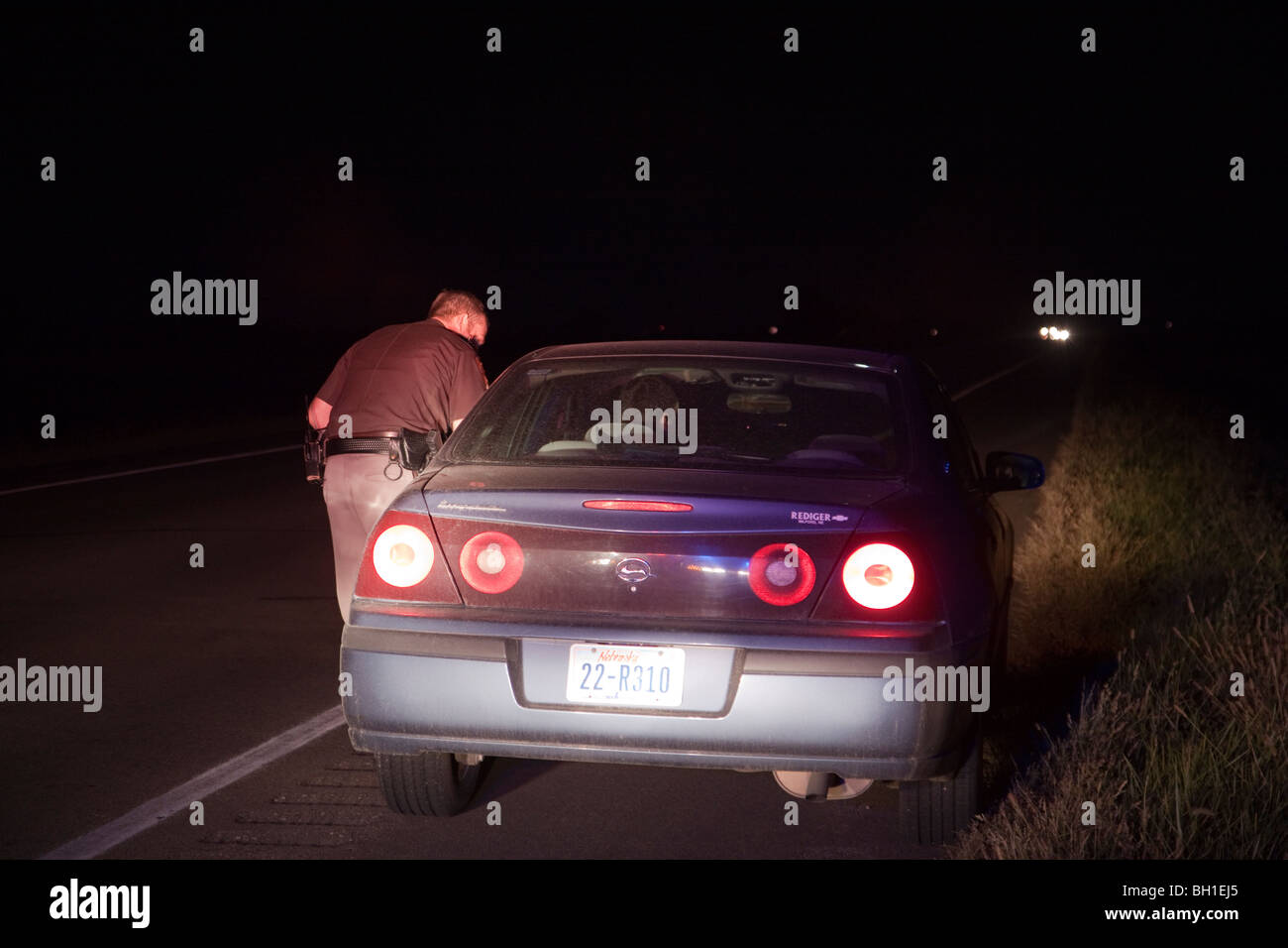 Traffic stop late at night on rural road. Deputy Sheriff. Driver was ...