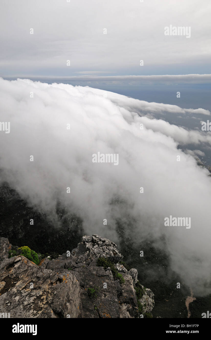 Clouds and mist over table mountain cape town south africa Stock Photo ...