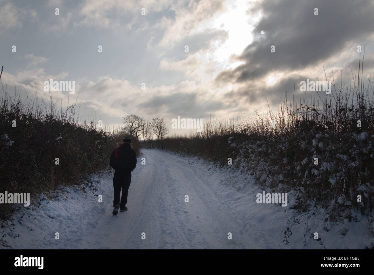 Walker in the snow hi-res stock photography and images - Alamy