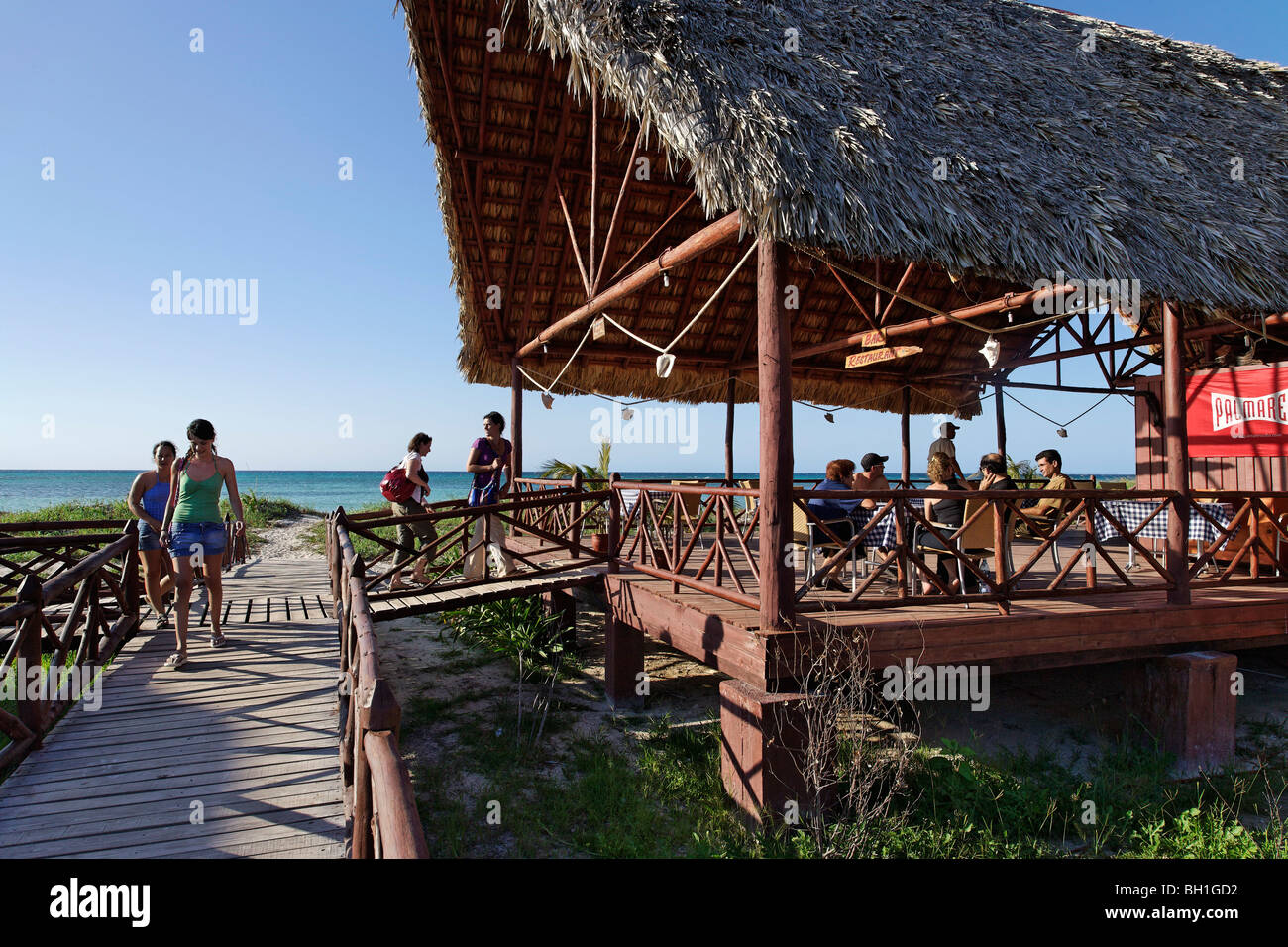 Beach bar, Cayo Jutias, Pinar del Rio, Cuba, West Indies Stock Photo ...