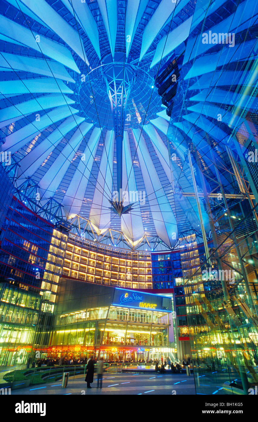 Illuminated dome of the sony center hi-res stock photography and images ...