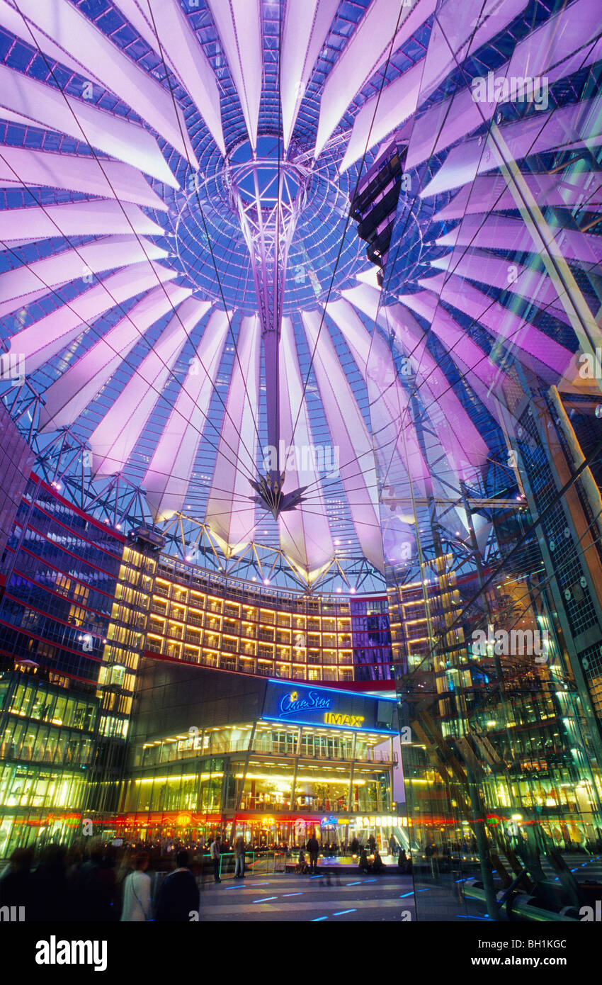 Sony Center at night, Potsdamer Platz, Berlin, Germany Stock Photo - Alamy