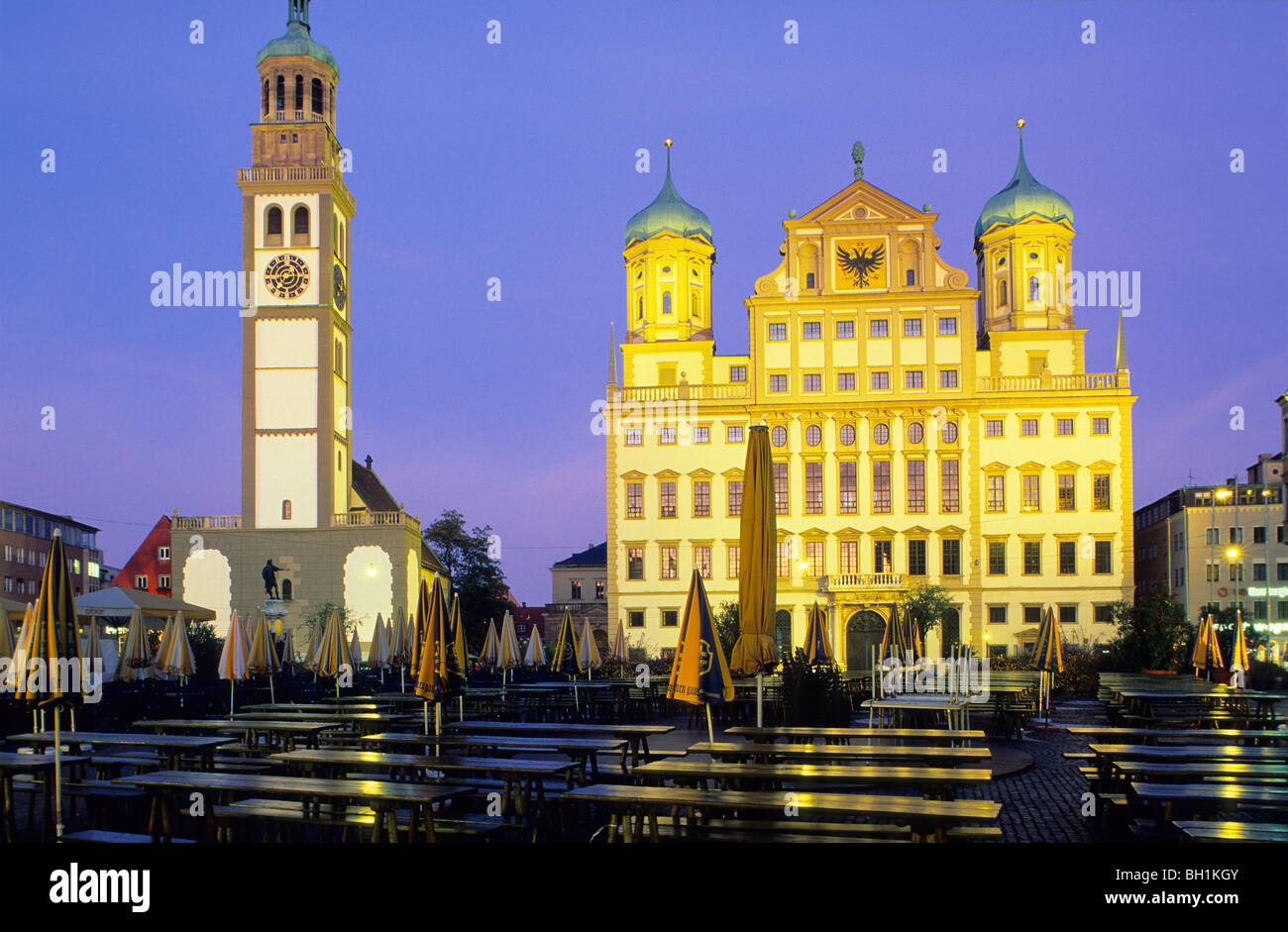 Town Hall and Perlach Tower, Augsburg, Bavaria, Germany Stock Photo - Alamy
