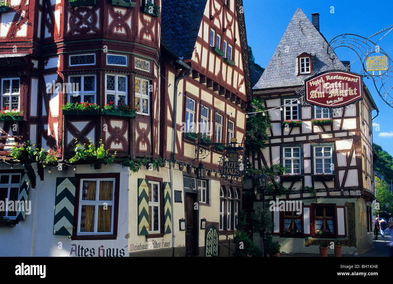 Half-timbered house, Bacharach, Rhineland-Palatinate, Germany Stock ...