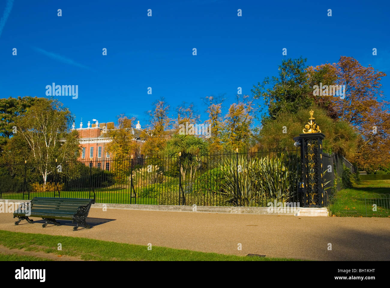 Palace Green in front of Kensington Palace in Kensington Gardens London ...