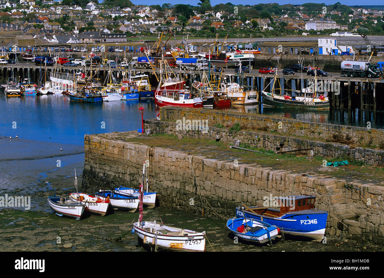 Europe, England, Cornwall, harbour in Newlyn Stock Photo - Alamy