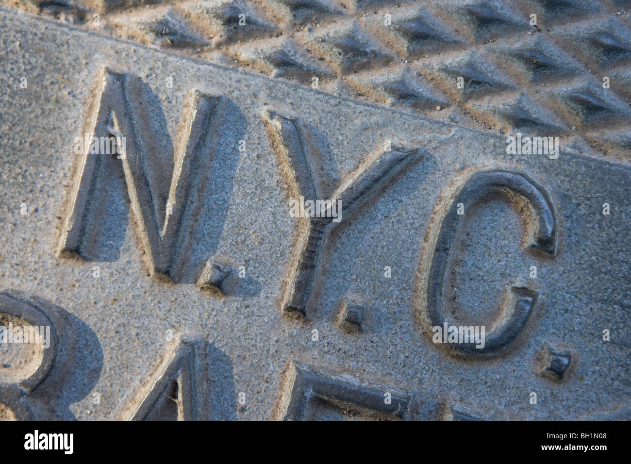New York City drain cover, USA Stock Photo - Alamy