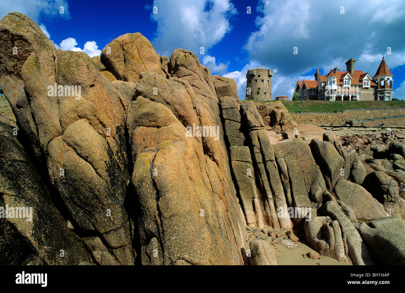 Europe, England, channel island Jersey, La Roque Harbour Stock Photo ...
