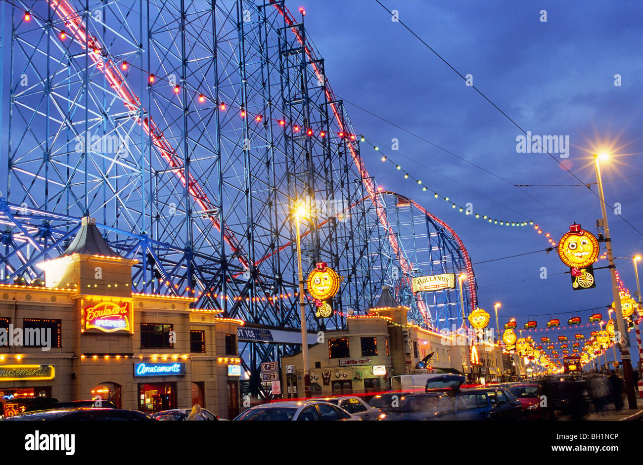Europe, England, Lancashire, Blackpool, Pleasure Beach Stock Photo - Alamy