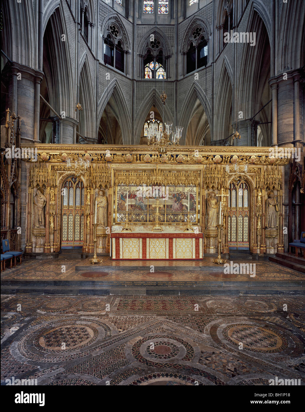 High Altar Westminster Abbey with gilded Victorian reredos or screen by ...