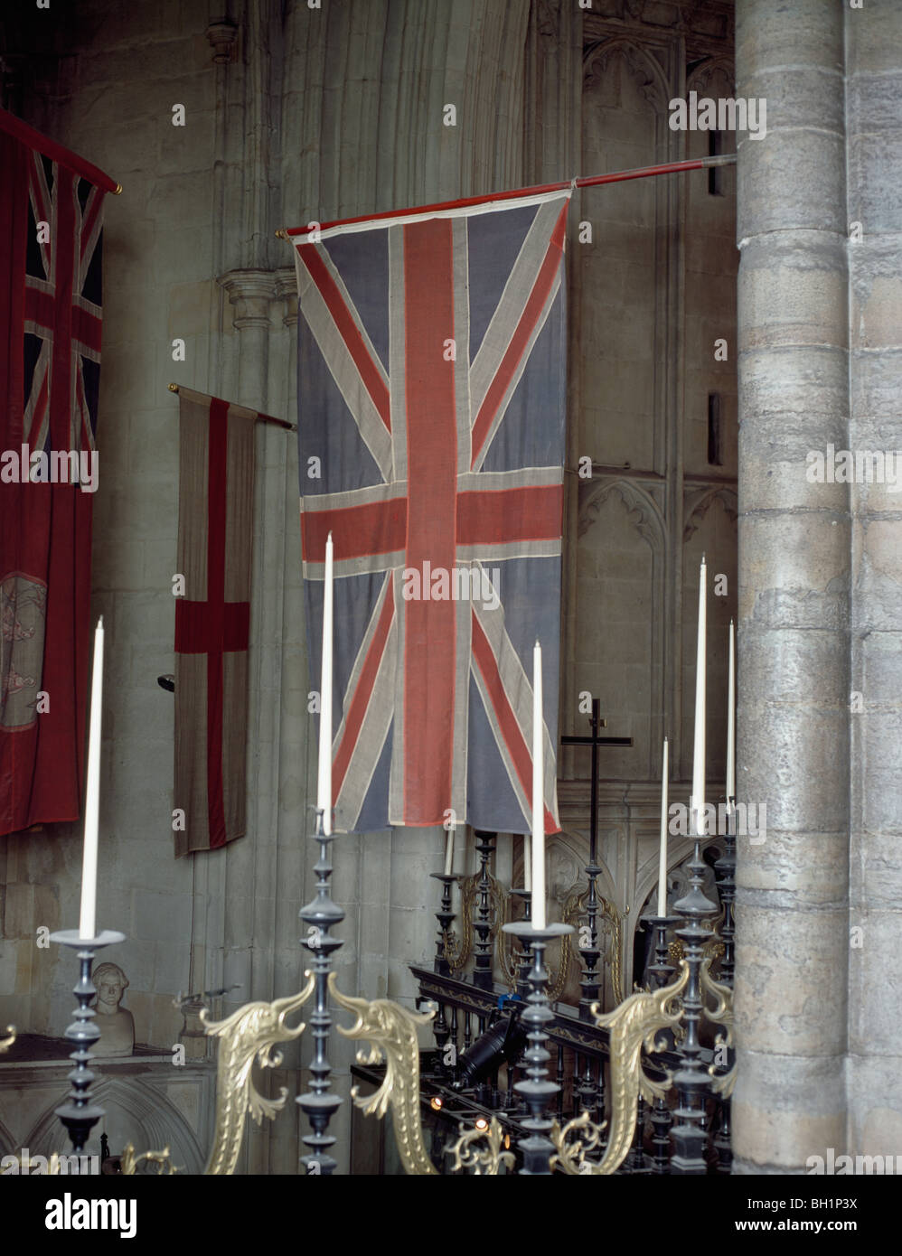 Westminster Abbey : Union Jack flag which covered the coffin of the ...
