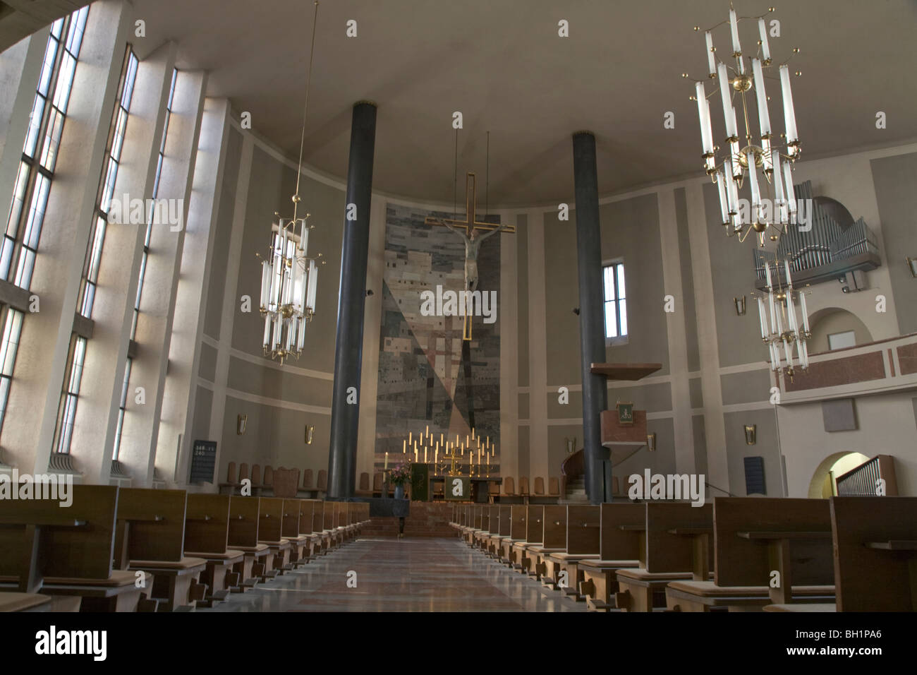 Interior Of A Modern Church Munich Germany Stock Photo - Alamy