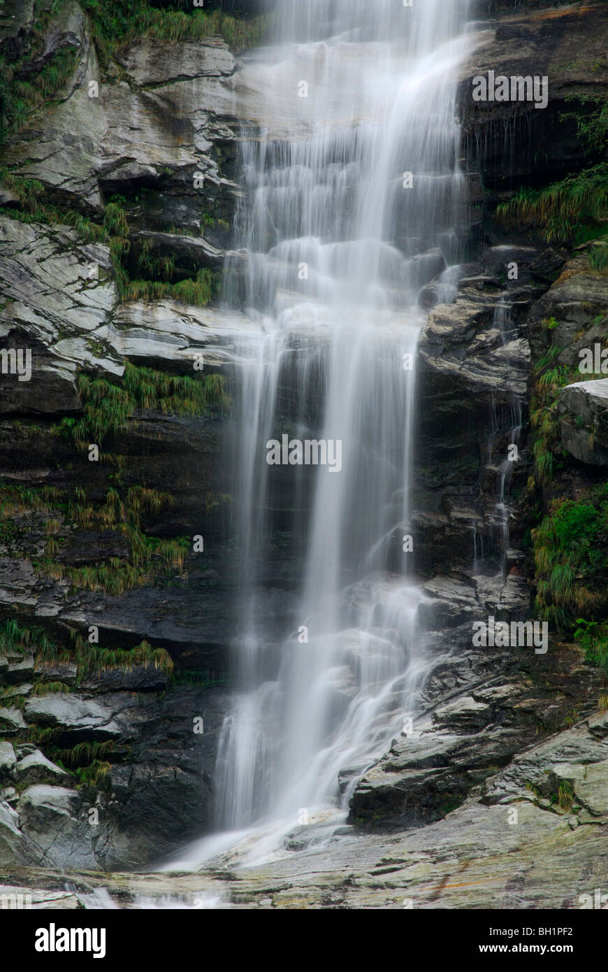 cascade in valley of Verzasca, Ticino, Switzerland Stock Photo - Alamy