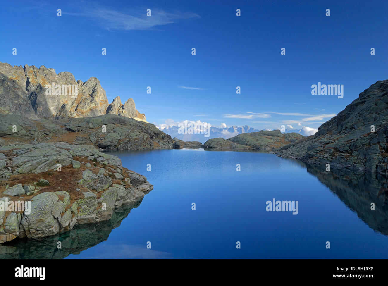 Lake Bacino del Truzzo, Oberhalbstein Alps, Chiavenna, Sondrio ...
