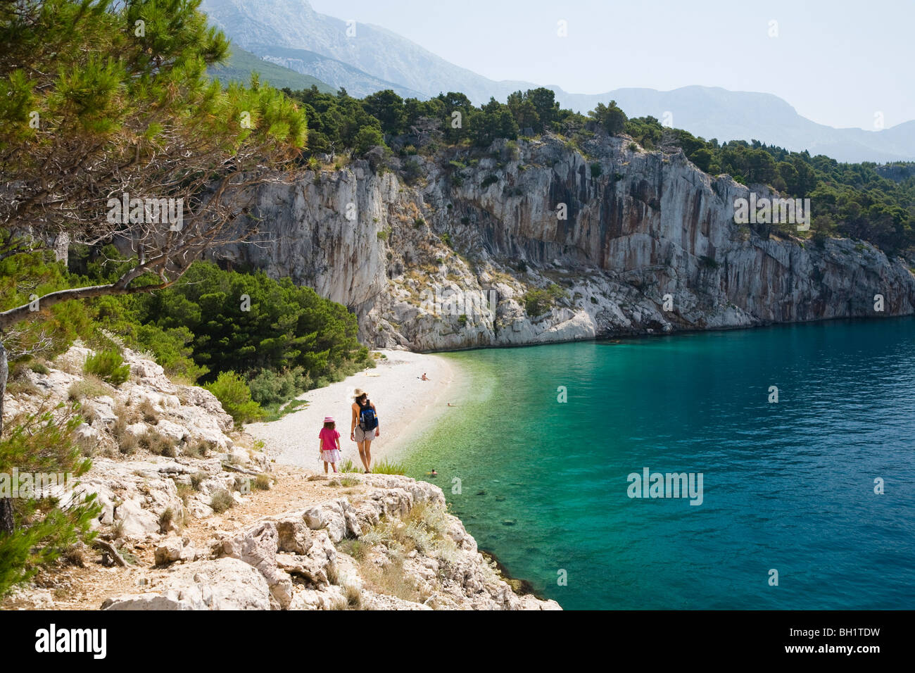 lonely bay near Makarska, Dalmatia, Croatia Stock Photo - Alamy