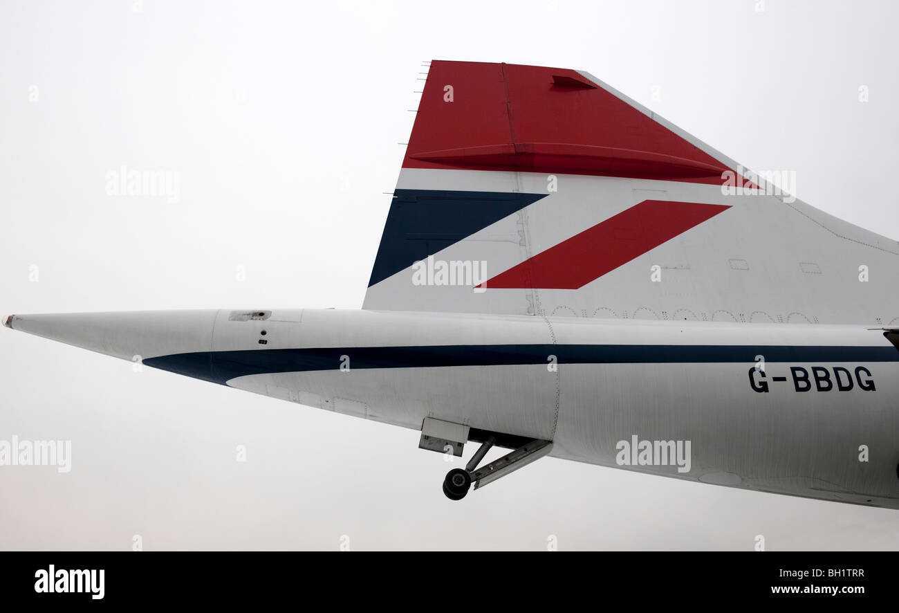 Tale section of British Airways Concord at Brooklands Museum - 1 Stock ...