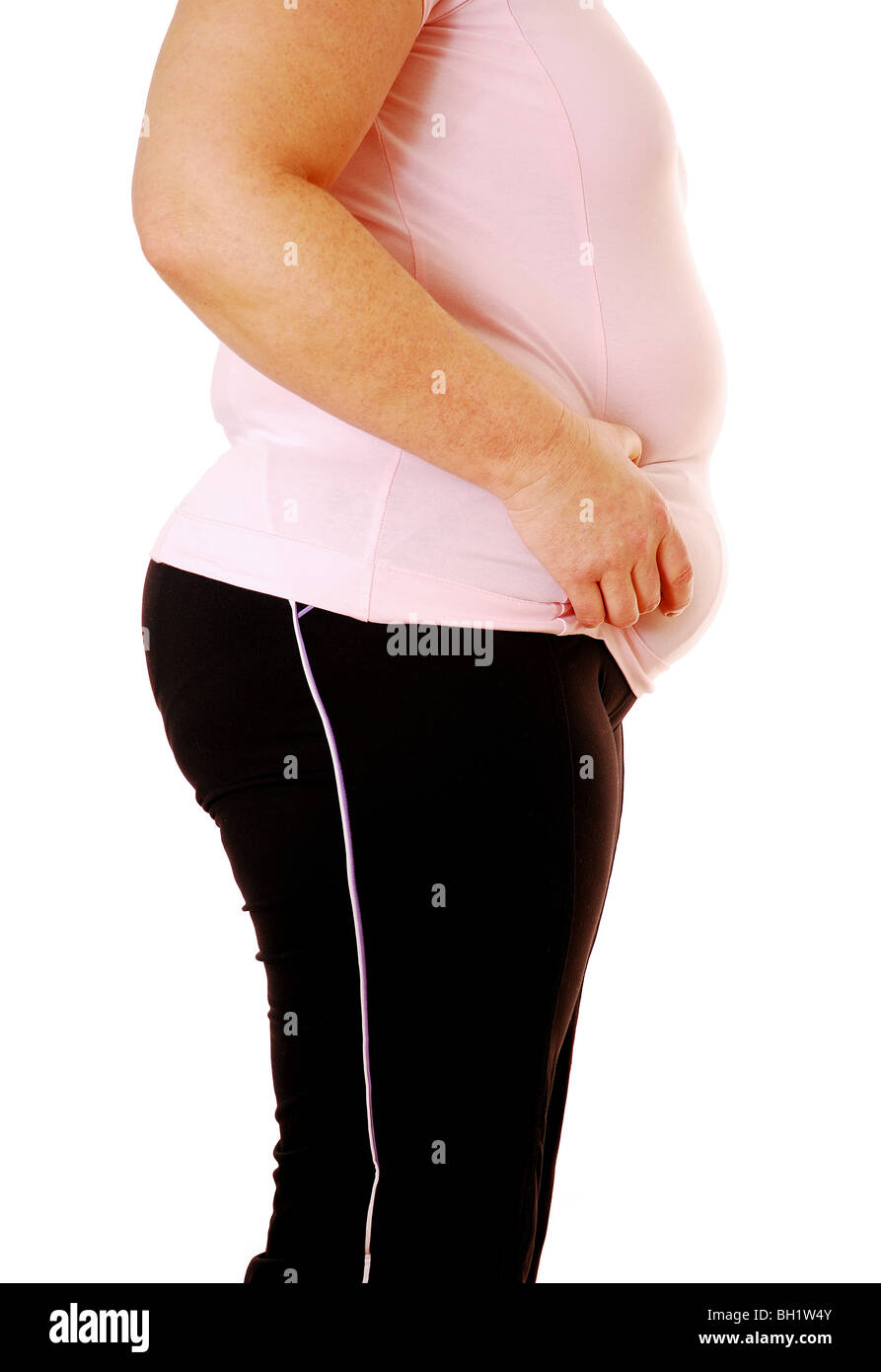 Fighting the flab Stock Photo - Alamy