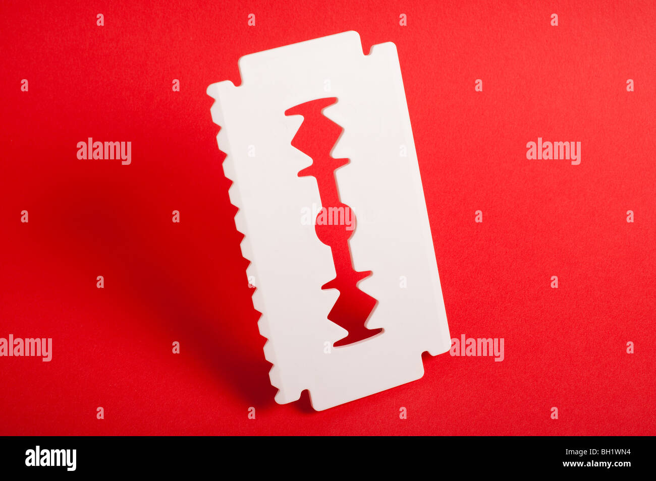 Big white ice scraper shaped as razor blade with smooth shadows Stock ...