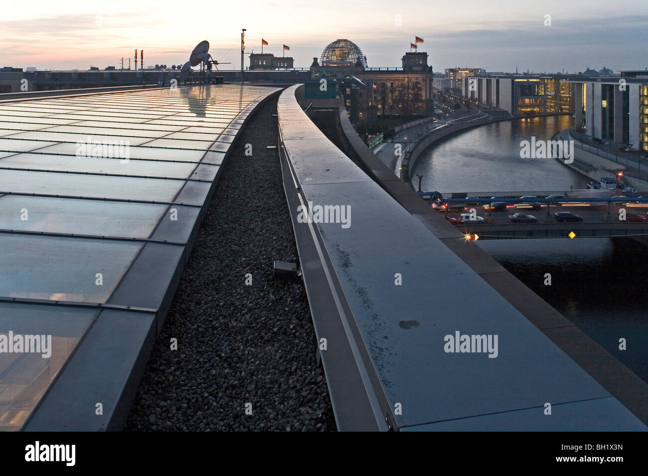 roof of ARD Broadcasting Studio, their Berlin studios, architects ...