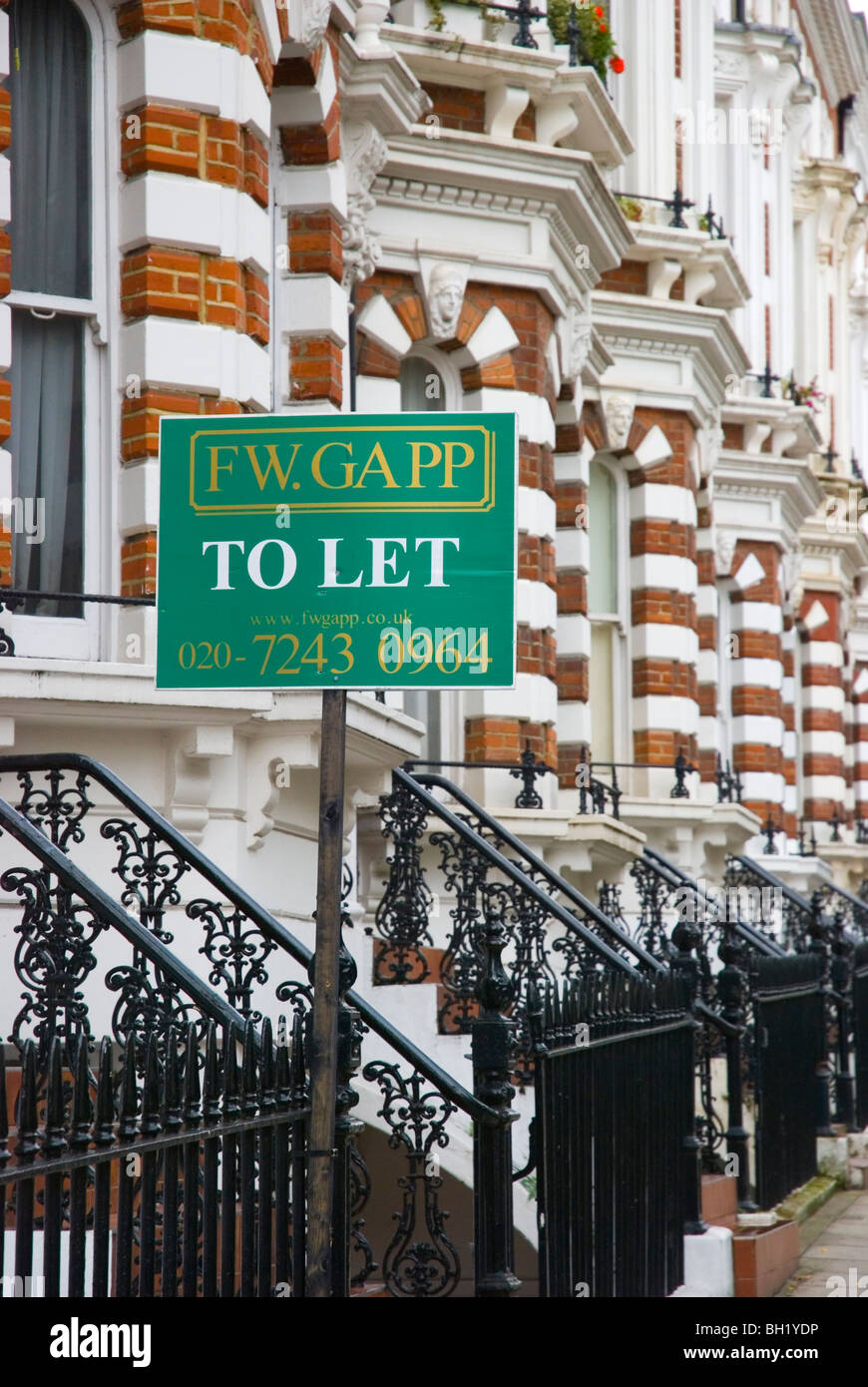 Houses to let Hornton street Kensington West London England UK Stock ...