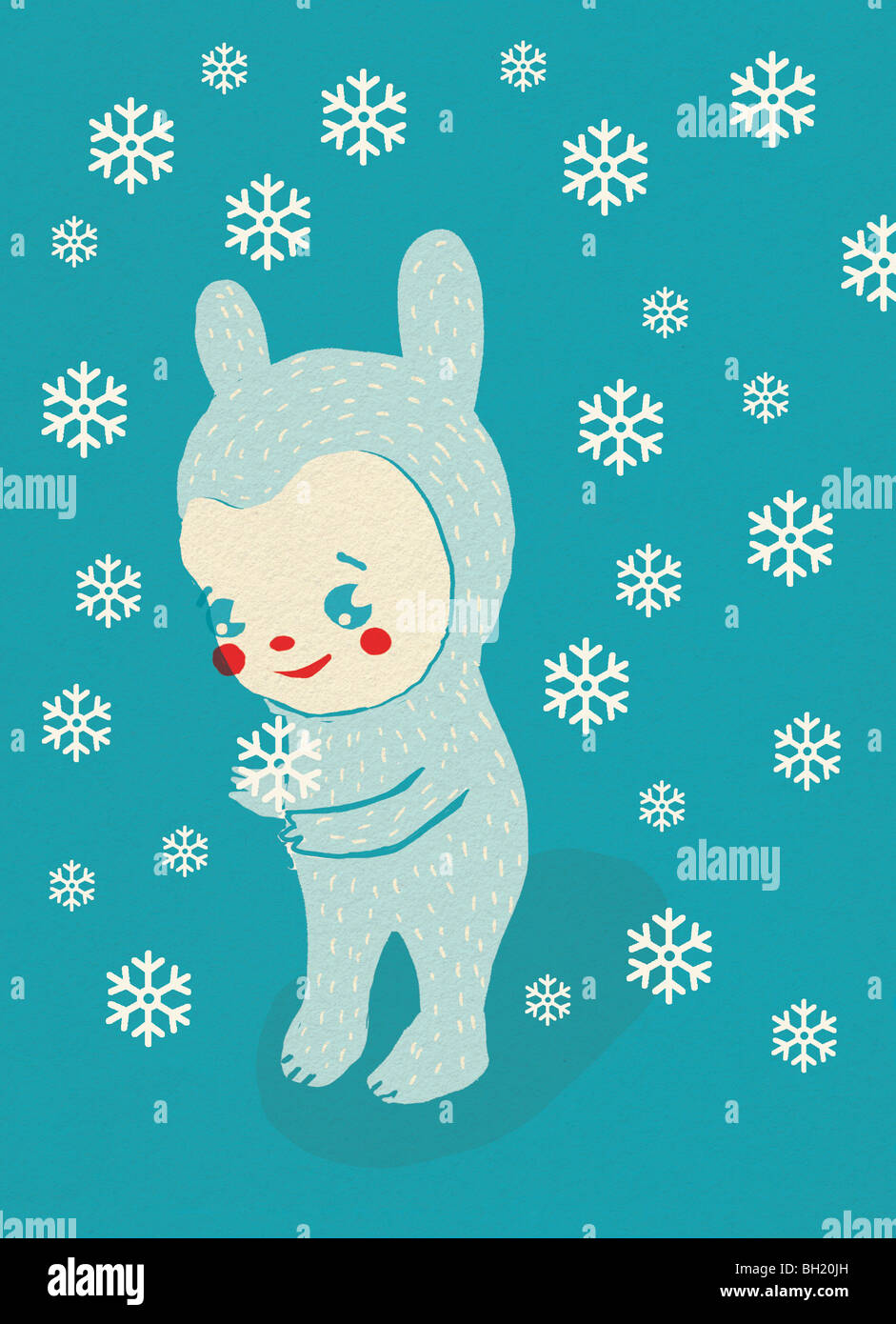 Cute christmas rabbit cartoon hi-res stock photography and images - Alamy