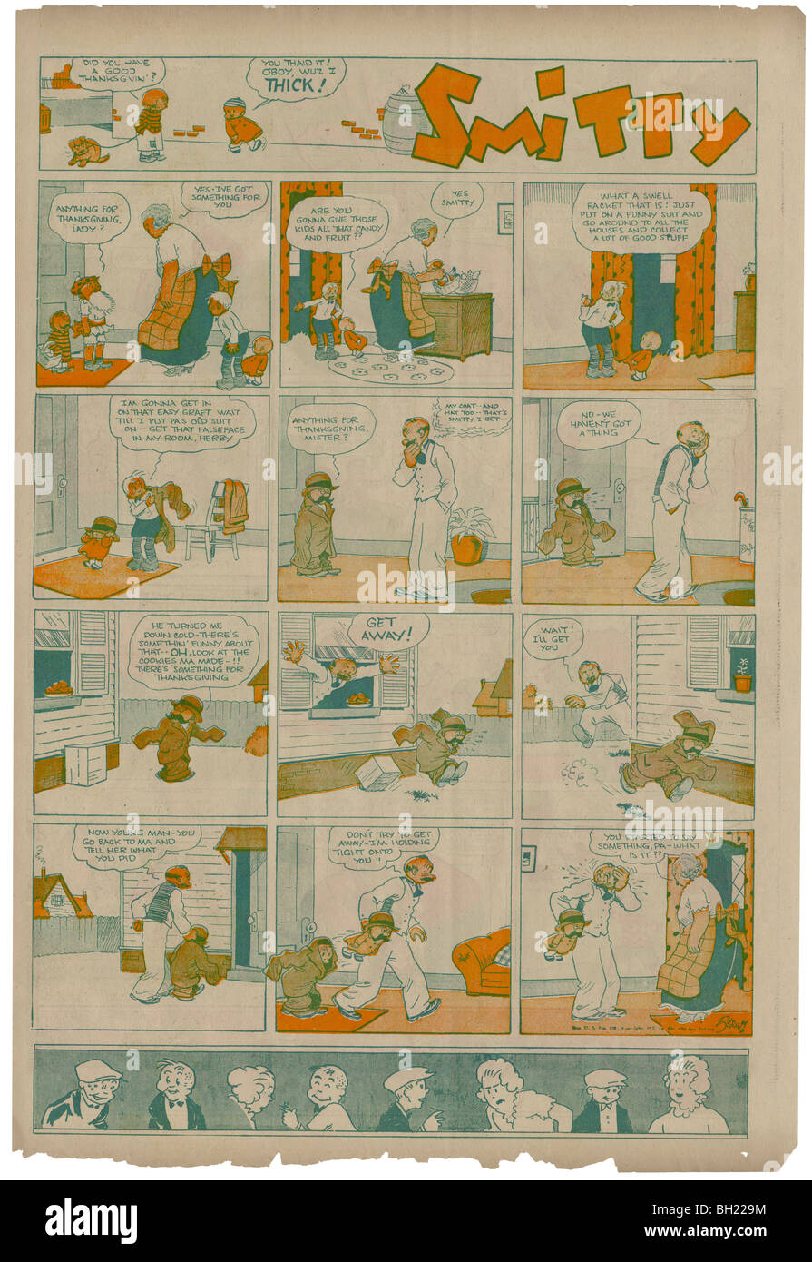 1927 Smitty Sunday comic strip by Walter Berndt Stock Photo - Alamy