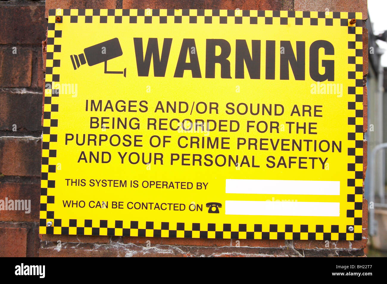 Crime prevention sign hi-res stock photography and images - Alamy