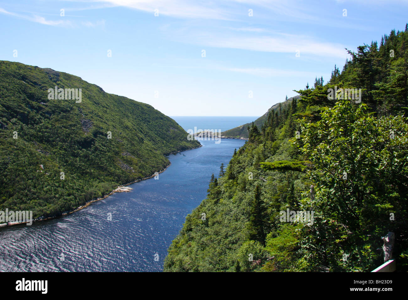 The Grey River Fjord on Newfoundland's southwest coast where it ...