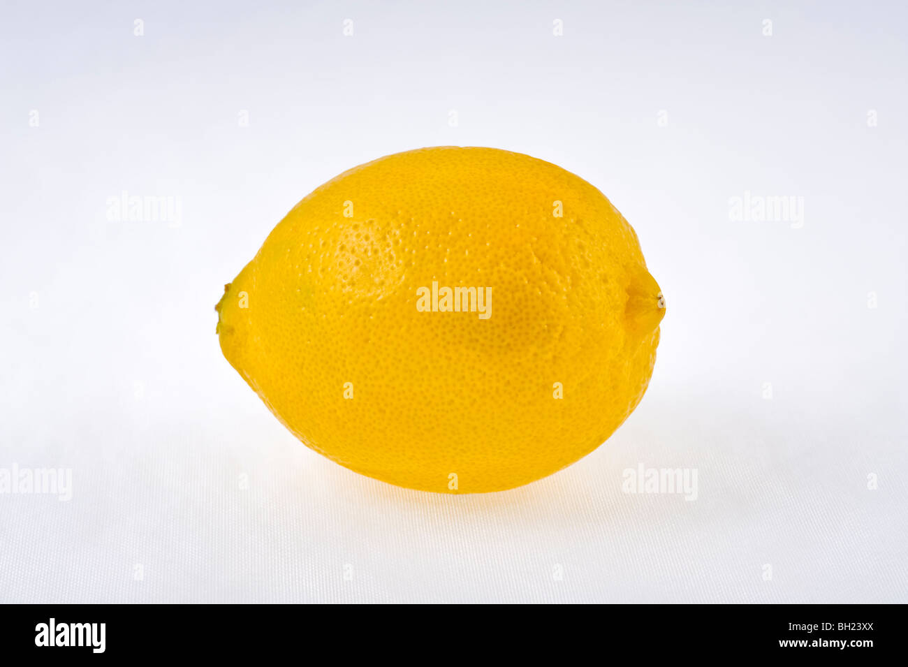 single lemon on white background Stock Photo - Alamy