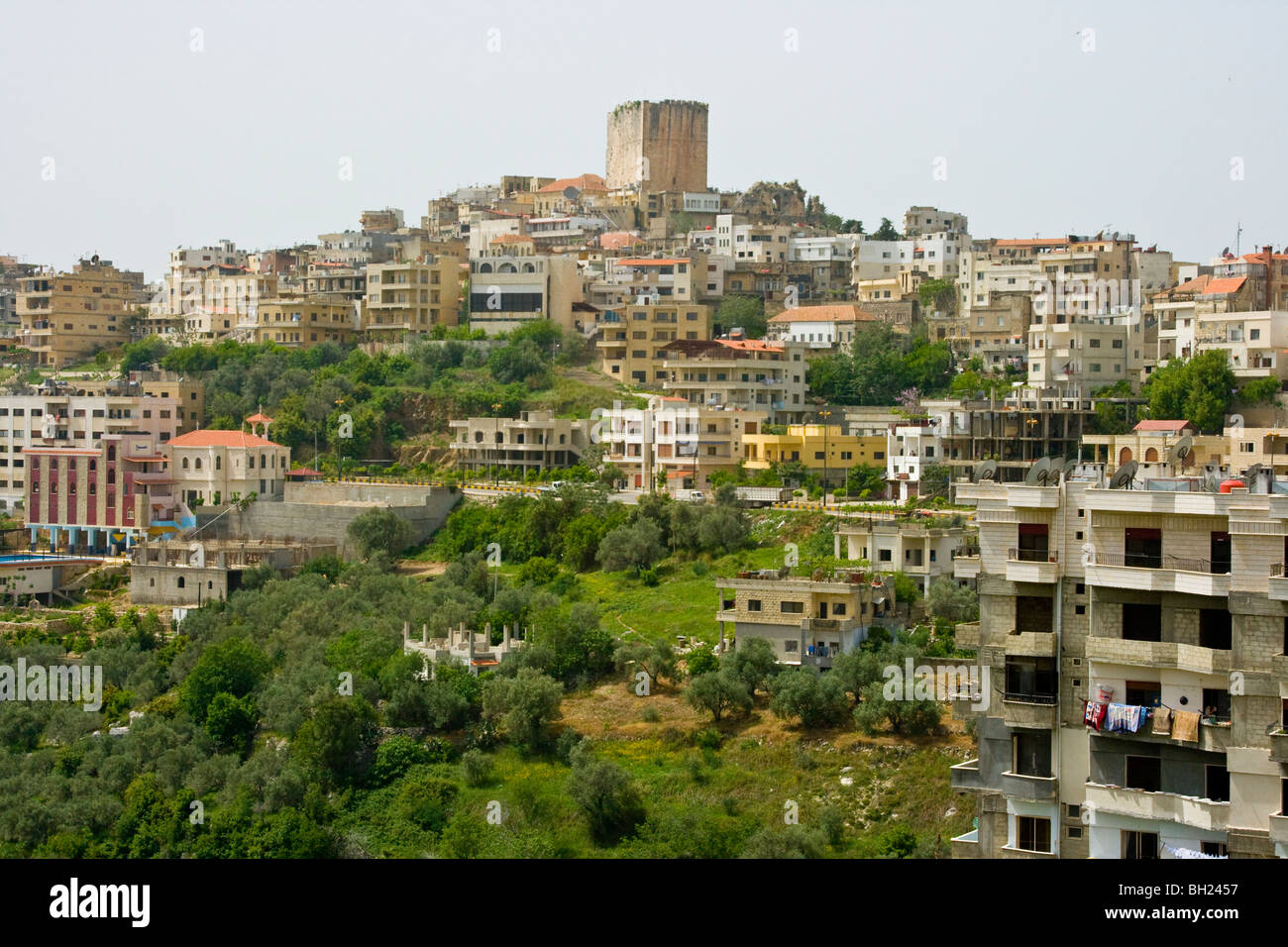 Chastel Blanc Crusader Castle in Safita Syria Stock Photo - Alamy