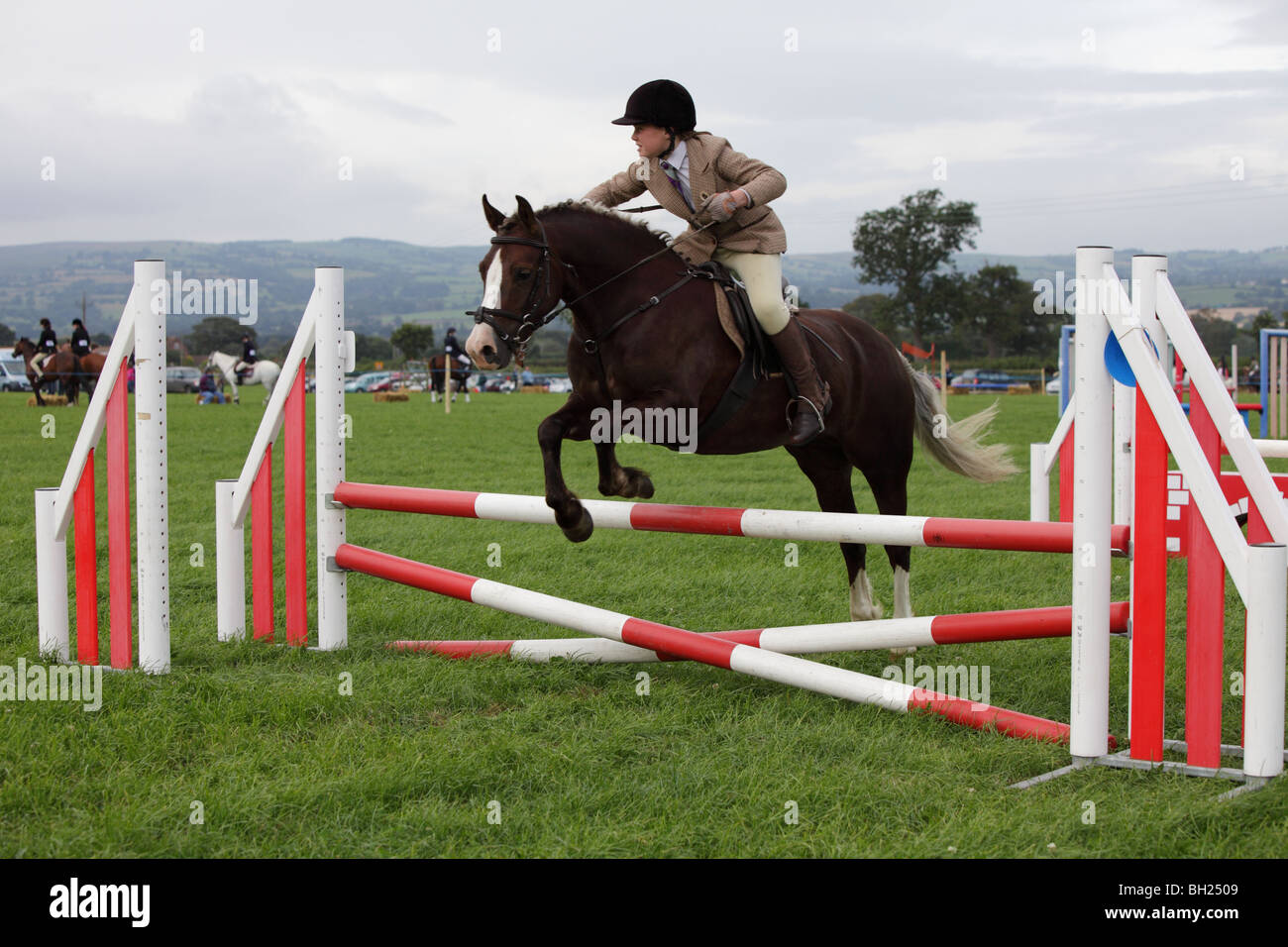 Horse riding event in a small village in Shropshire,England Stock Photo ...